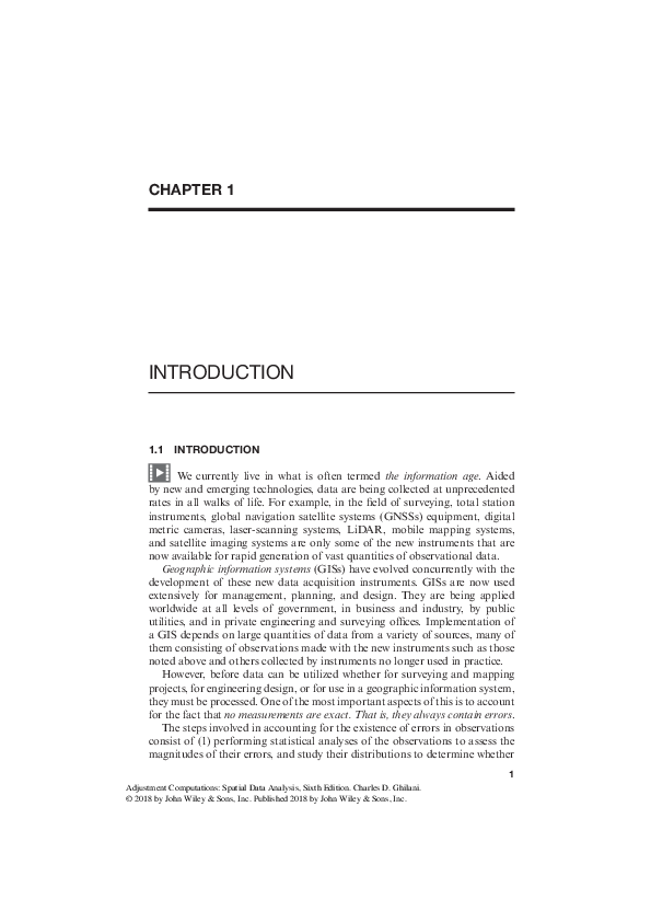 (PDF) Adjustment computations: spatial data analysis (PDF) Adjustment computations: spatial data analysis