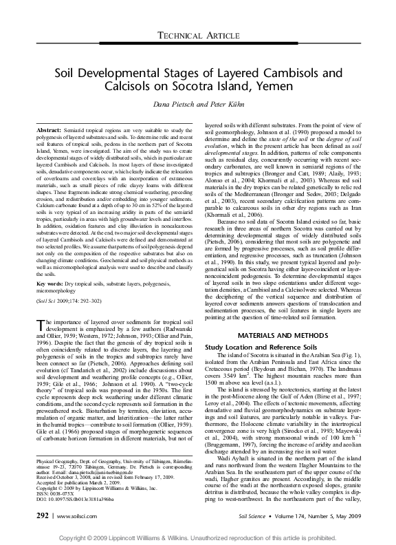 (PDF) Soil developmental stages of layered cambisols and calcisols on ...