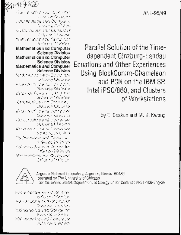 (PDF) Parallel solution of the time-dependent Ginzburg-Landau equations and other experiences ...