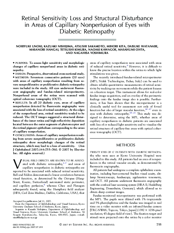 (PDF) Retinal Sensitivity Loss and Structural Disturbance in Areas of ...