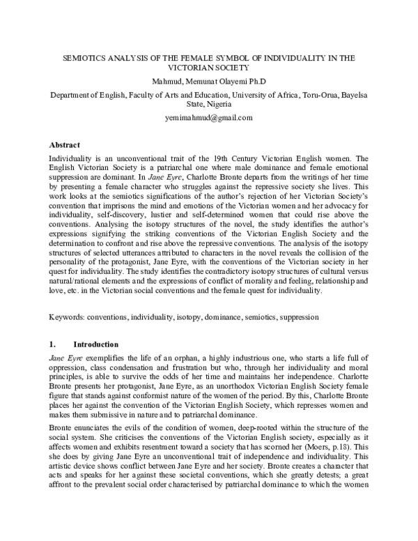 (DOC) SEMIOTICS ANALYSIS OF THE FEMALE SYMBOL OF INDIVIDUALITY IN THE ...