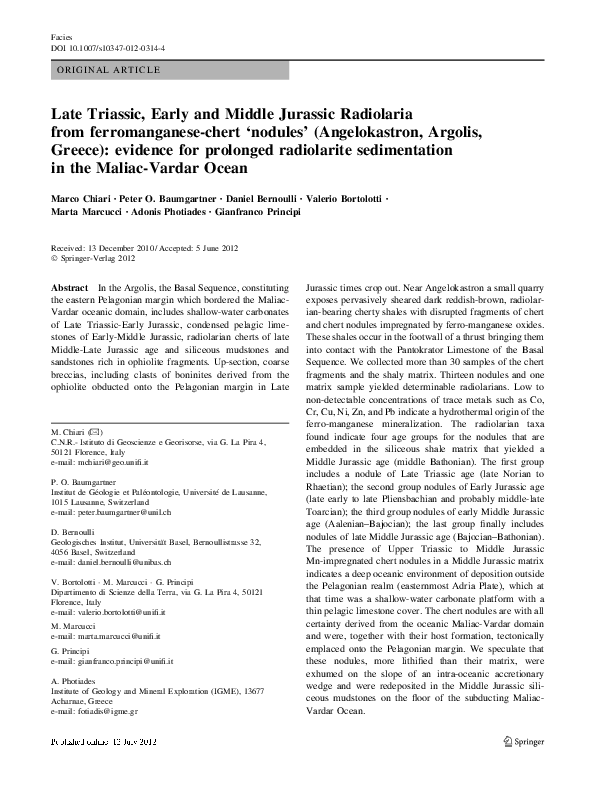 (PDF) Late Triassic, Early and Middle Jurassic Radiolaria from ...