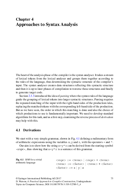 (PDF) Approaches to Syntax Analysis