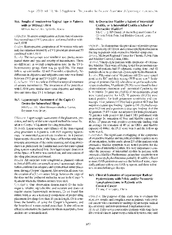 (PDF) Laparoscopic assessment of the capio CL device for suburethral slings