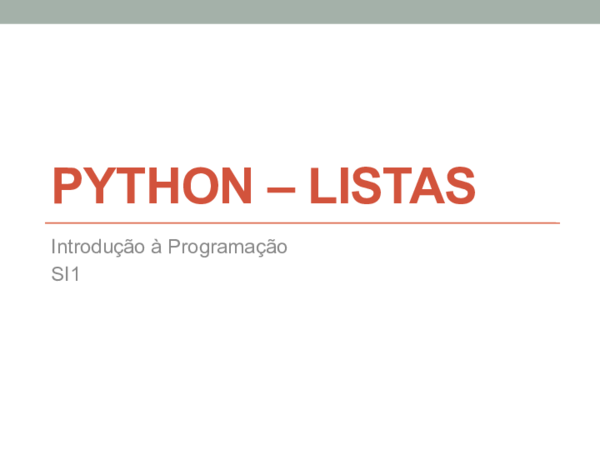 (PDF) Python - listas