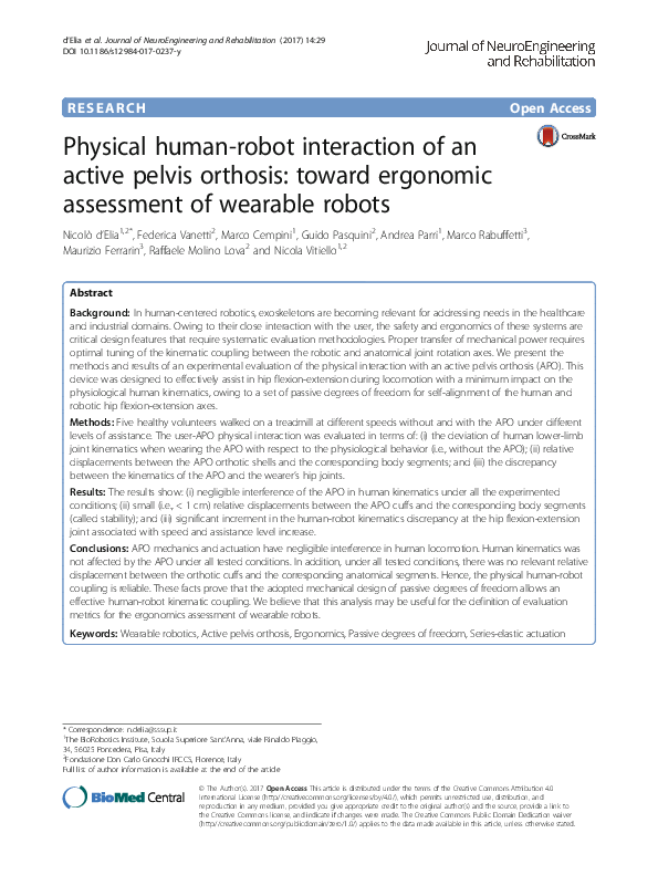 (PDF) Physical human-robot interaction of an active pelvis orthosis ...
