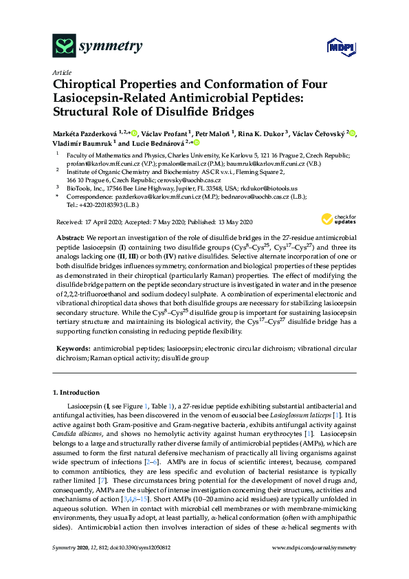 (PDF) Chiroptical Properties and Conformation of Four Lasiocepsin ...
