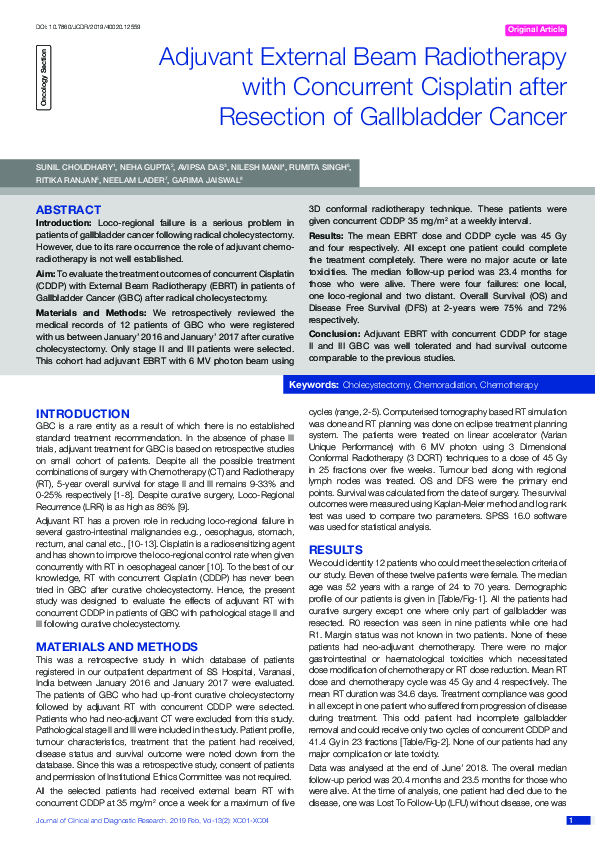 (PDF) Adjuvant External Beam Radiotherapy with Concurrent Cisplatin ...