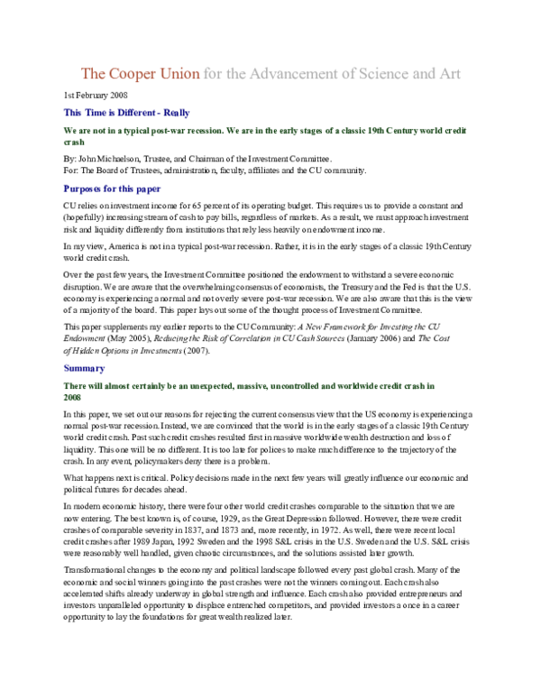 (PDF) This time is different