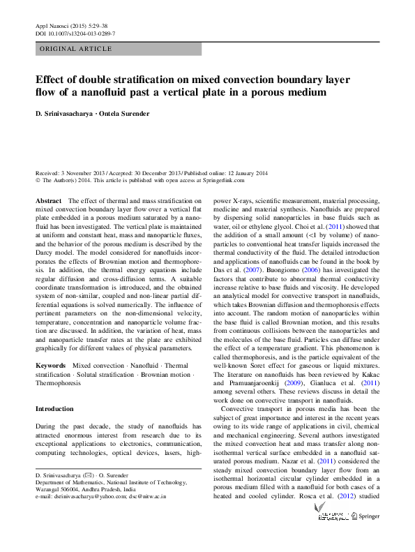(PDF) Effect of double stratification on mixed convection boundary layer flow of a nanofluid ...