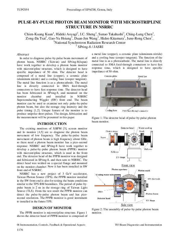 (PDF) Pulse-By-Pulse Photon Beam Monitor with Microstripline Structure ...