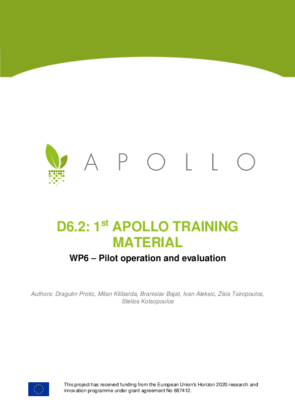 (PDF) D6.2: 1st APOLLO Training Material