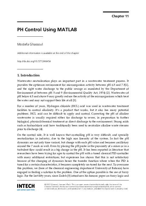(PDF) PH Control Using MATLAB