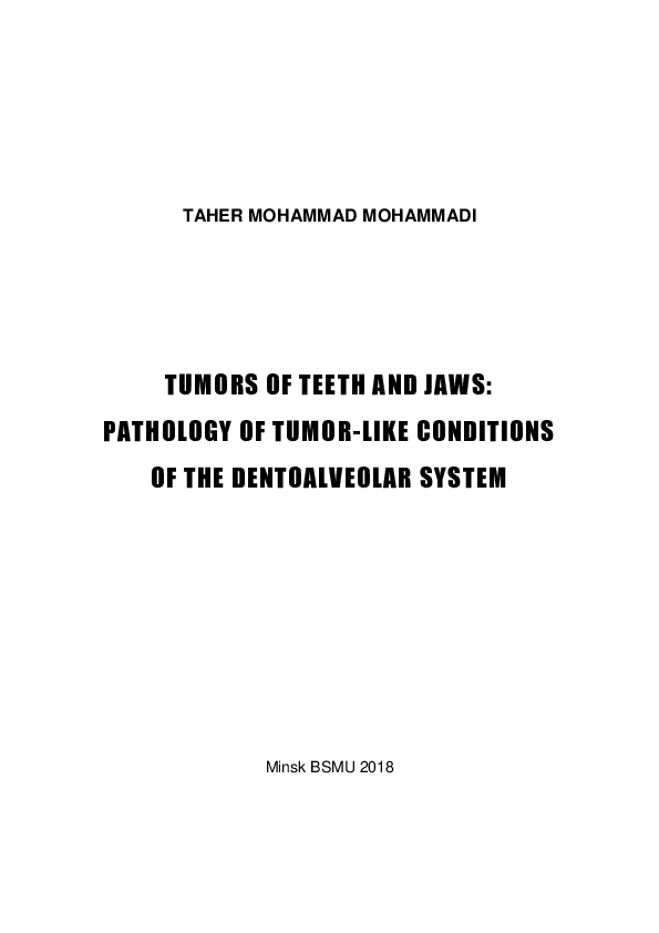 (PDF) Tumors of Teeth and Jaws: Pathology of Tumor-Like Conditions of ...