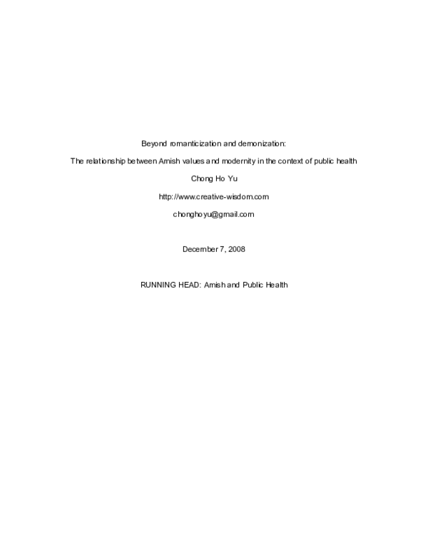 (PDF) Beyond romanticization and demonization: The relationship between ...