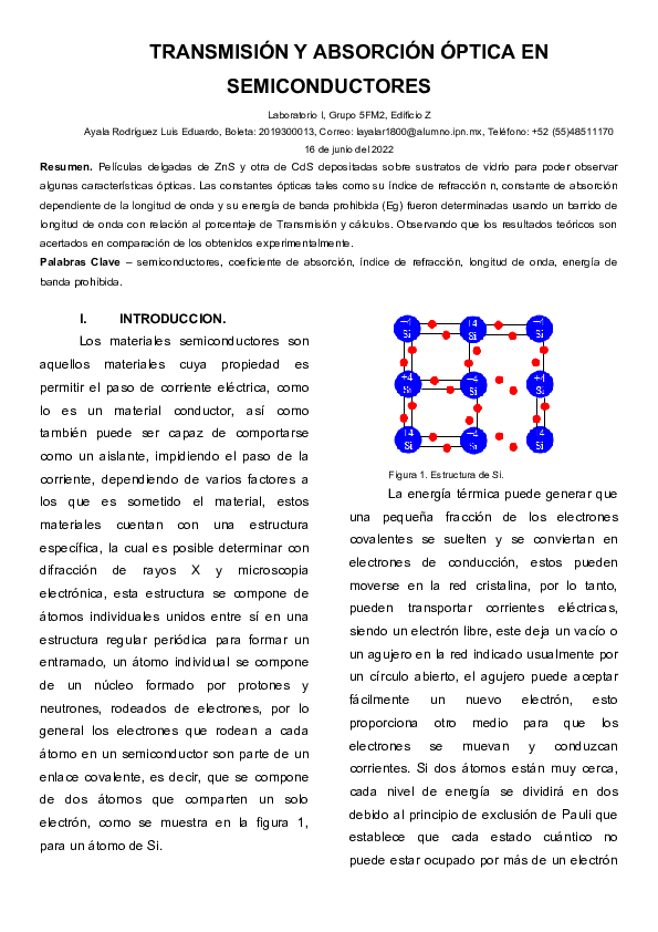 (DOC) TRANSMISIÓN Y ABSORCIÓN ÓPTICA EN SEMICONDUCTORES
