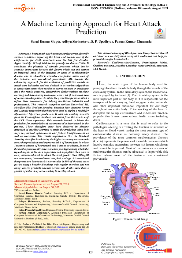 (PDF) A Machine Learning Approach for Heart Attack Prediction