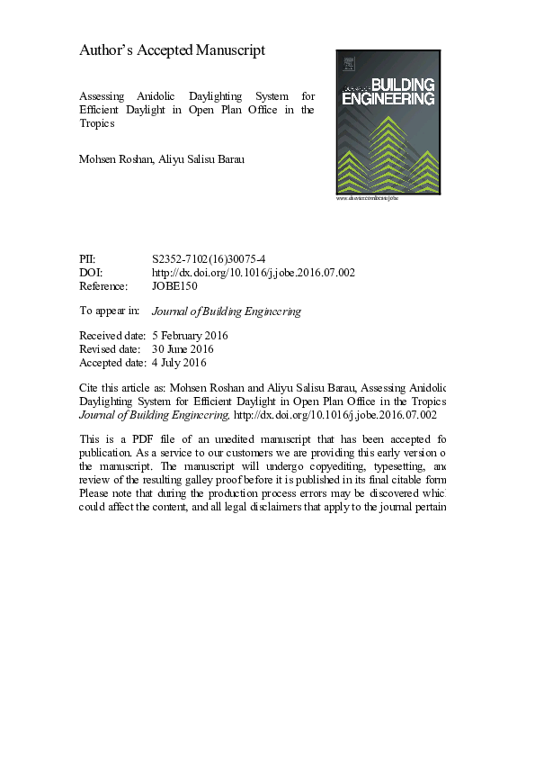 (PDF) Assessing Anidolic Daylighting System for Efficient Daylight in ...