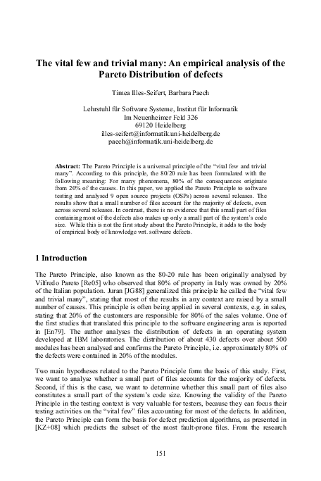 (PDF) The vital few and trivial many: An empirical analysis of the ...