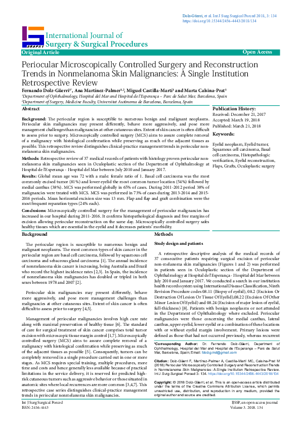 (PDF) Periocular Microscopically Controlled Surgery and Reconstruction ...