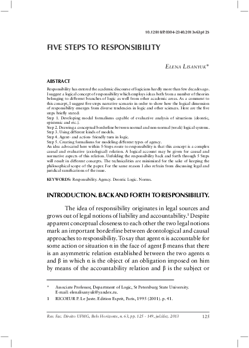 (PDF) Five Steps to Responsibility