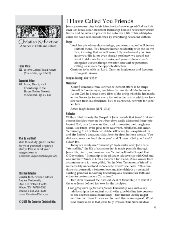 (PDF) I Have Called You Friends | Ann Loades - Academia.edu