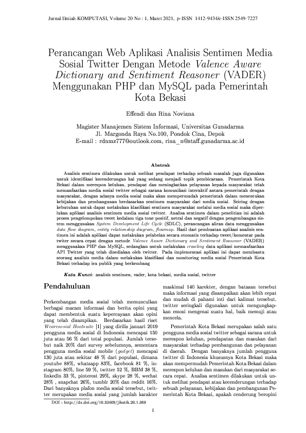 (PDF) Perancangan Web Sistem Analisis Sentimen Media Sosial Twitter ...