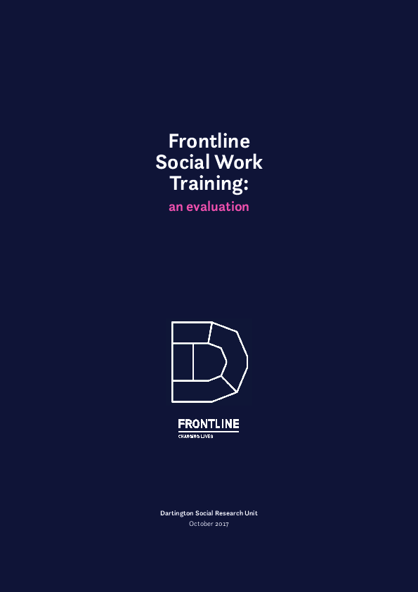 (PDF) Frontline Social Work Training: An Evaluation