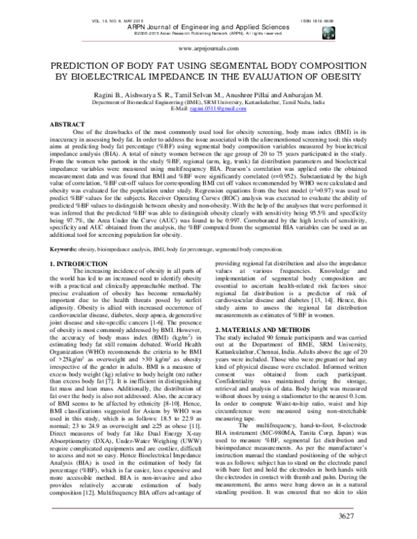 (PDF) Prediction of Body Fat Using Segmental Body Composition by ...
