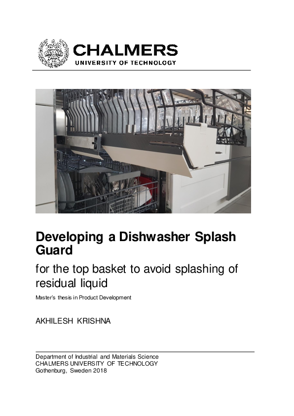 (PDF) Developing a Dishwasher Splash Guard: for the top basket to avoid ...