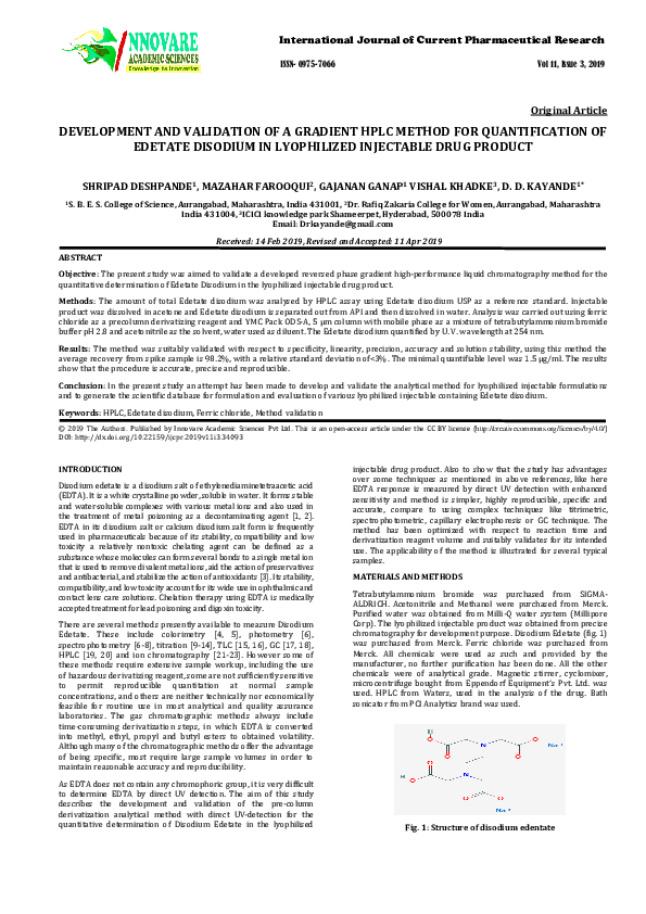 (PDF) Development and validation of a gradient HPLC method for the determination of clindamycin ...