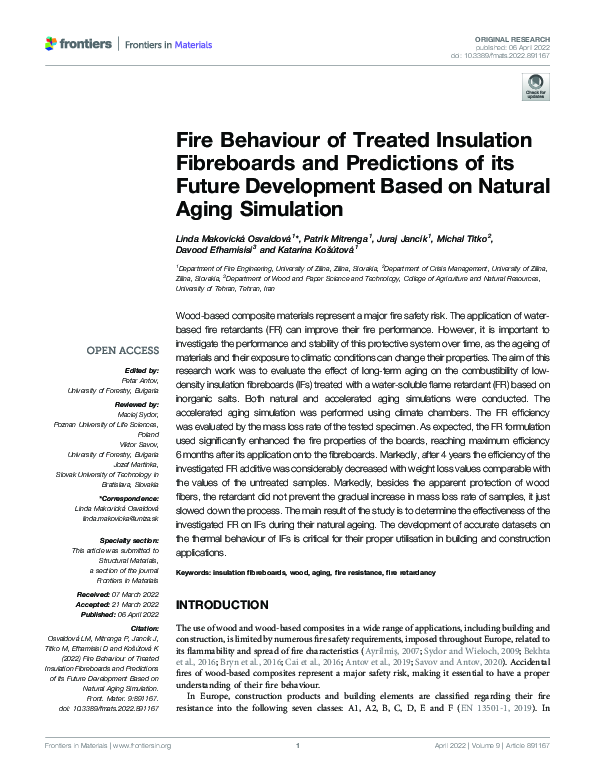(PDF) Fire Behaviour of Treated Insulation Fibreboards and Predictions of its Future Development ...
