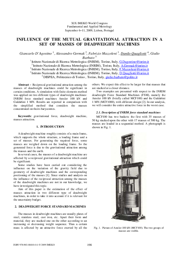 (PDF) Influence of the Mutual Gravitational Attraction in a Set of ...