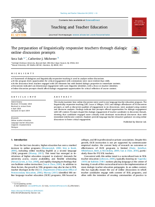 (PDF) The preparation of linguistically responsive teachers through ...