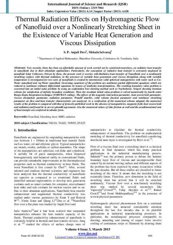 (PDF) Thermal radiation effects on hydromagnetic flow over a slendering stretching sheet ...
