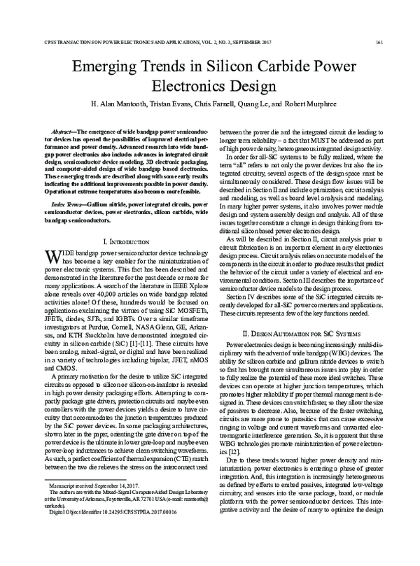 (PDF) Emerging Trends in Silicon Carbide Power Electronics Design
