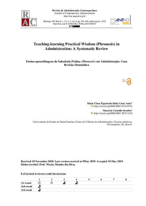 (PDF) Teaching-learning Practical Wisdom (Phronesis) in Administration ...
