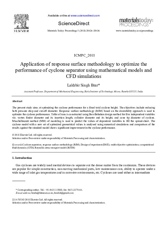 (PDF) Application of response surface methodology to optimize ultrasound‐assisted extraction of ...