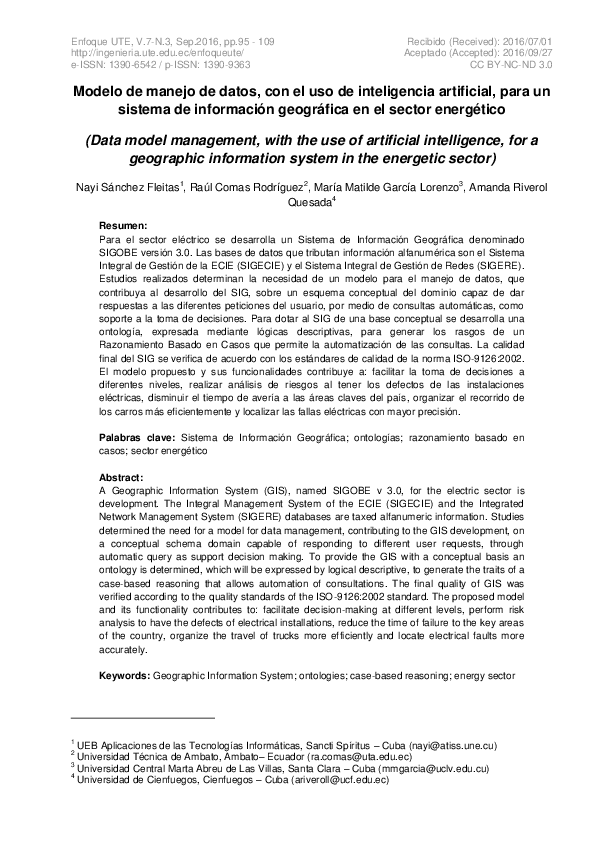 Pdf Data Model Management With The Use Of Artificial Intelligence For A Geographic