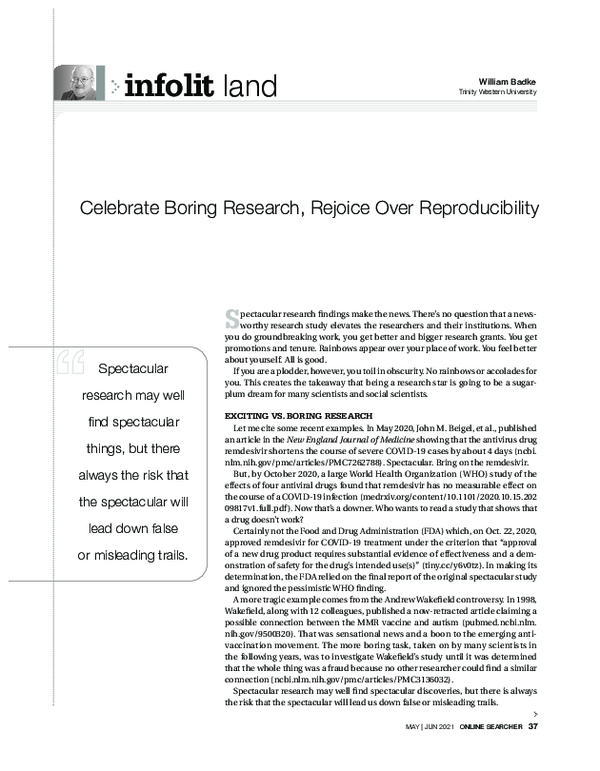 (PDF) Celebrate Boring Research