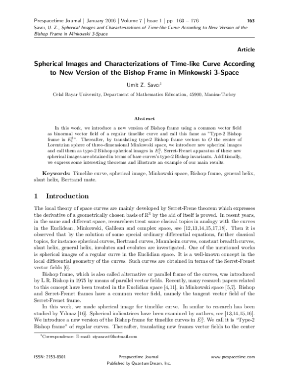 Pdf Spherical Images And Characterizations Of Time Like Curve According