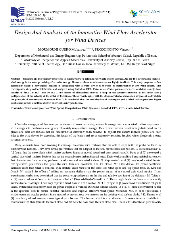 (PDF) Design And Analysis of An Innovative Wind Flow Accelerator for ...