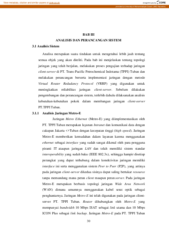 Pdf Meningkatkan Reliabilitas Jaringan Client Server Dengan Menggunakan Metode Virtual Router