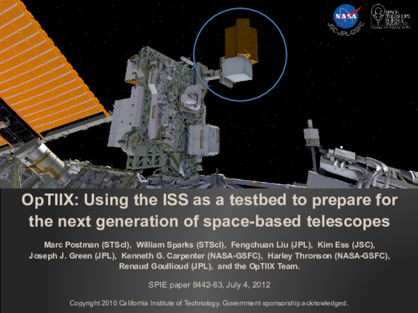 (PDF) Using the ISS as a testbed to prepare for the next generation of ...