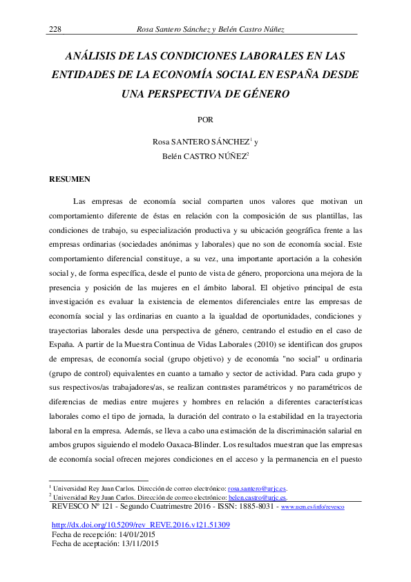 (PDF) Análisis de las condiciones laborales en las entidades de la ...