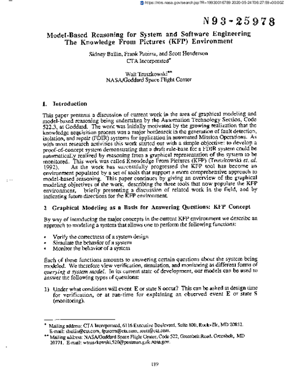 (PDF) Model-based reasoning for system and software engineering: The ...