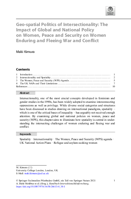 (PDF) Geo-spatial Politics of Intersectionality: The Impact of Global ...