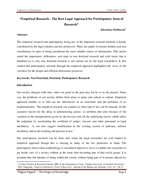 (PDF) Udgam Vigyati"-The Origin of Knowledge "Empirical Research-The ...