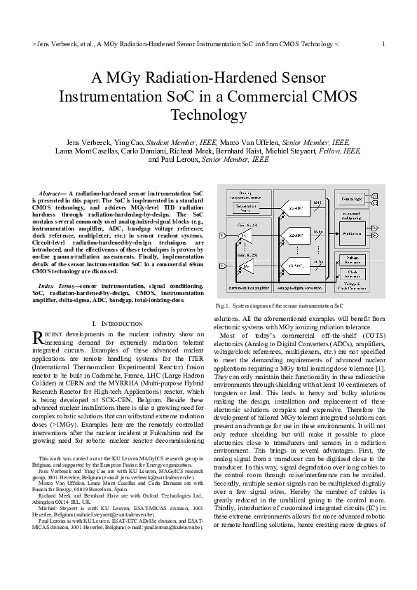 (PDF) A MGy Radiation-Hardened Sensor Instrumentation SoC in 65nm CMOS ...
