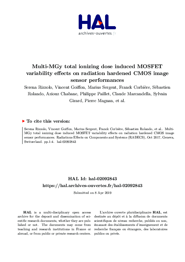 (PDF) Multi-MGy Total Ionizing Dose Induced MOSFET Variability Effects ...